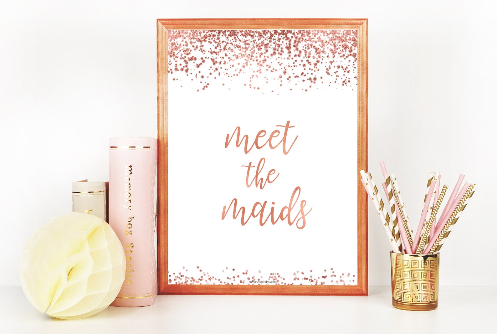 Meet the Maids Sign Rose Gold Bridal Shower Sign Bridesmaids - Etsy