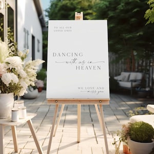 PRINTED + SHIPPED Dancing With Us in Heaven Sign, in Loving Memory Sign ...