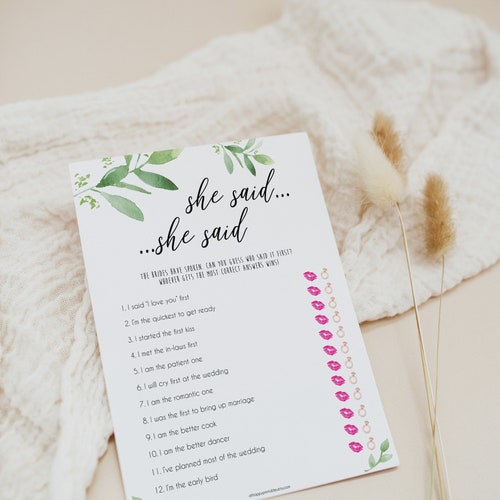 Editable Same Sex Bridal Shower Game Over Or Under Game Etsy