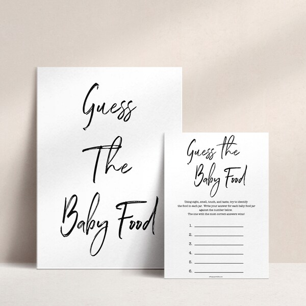 Baby Food Game - Etsy