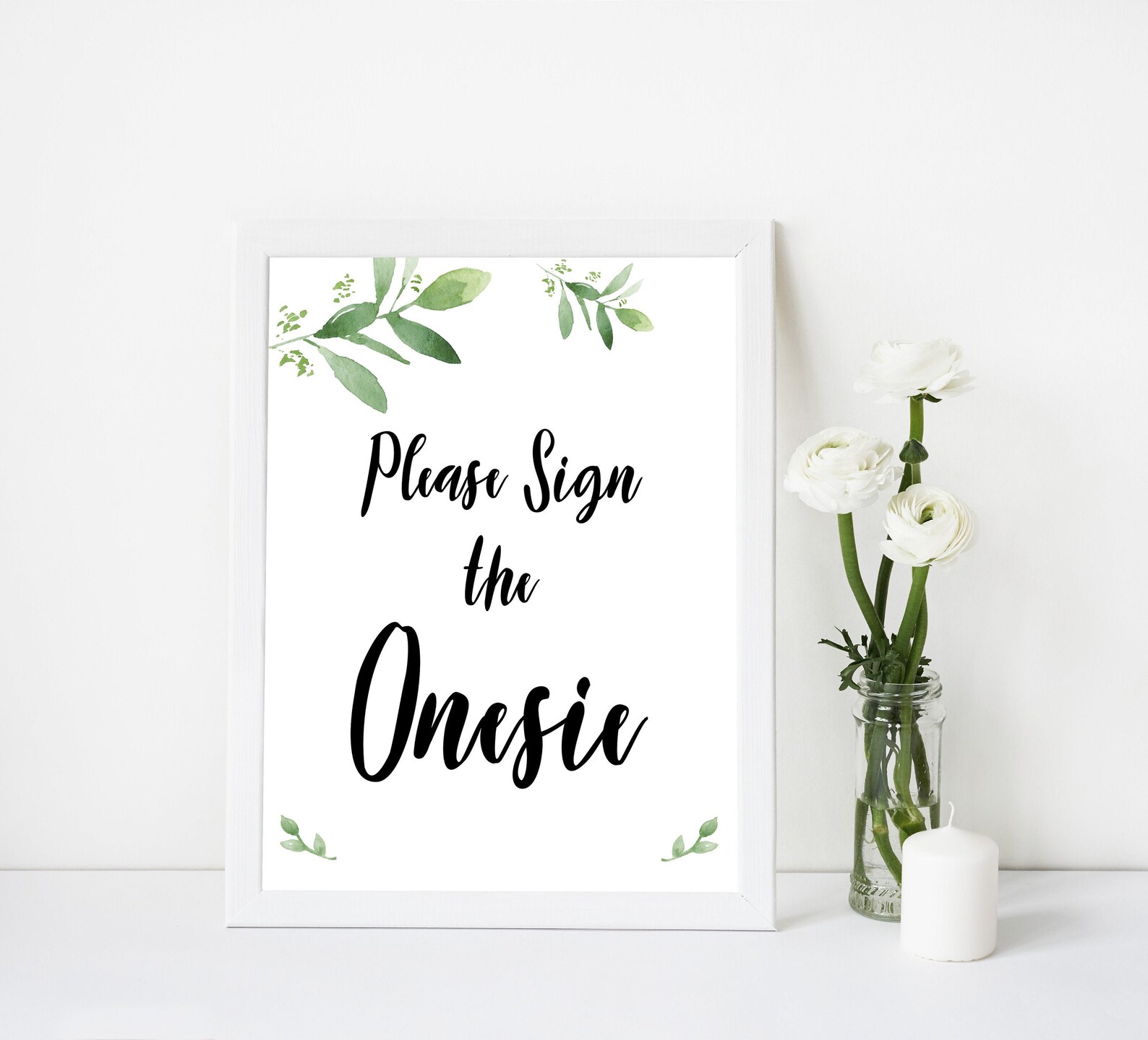Please Sign the Onesie Printable Baby Shower Games Sign the | Etsy