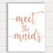 Rose Gold Meet the Maids Sign Rose Gold Bridal Shower Signs - Etsy