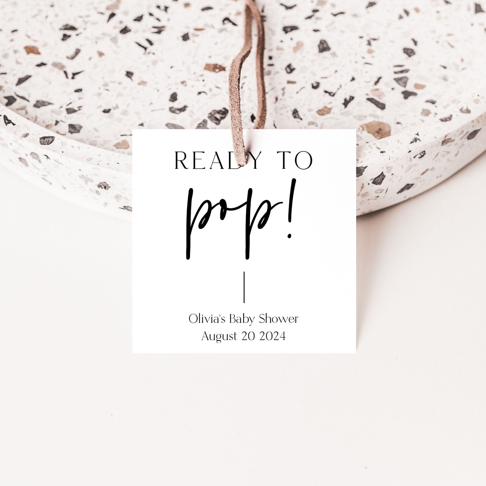 EDITABLE Ready to Pop Tags Printable Pop Tags Modern Baby - Etsy