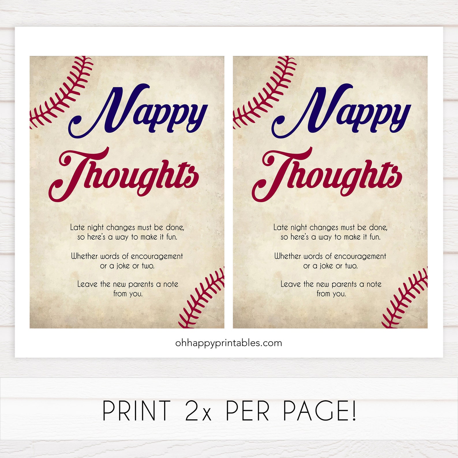 Nappy Thoughts Printable Baby Shower Games Late Night - Etsy UK