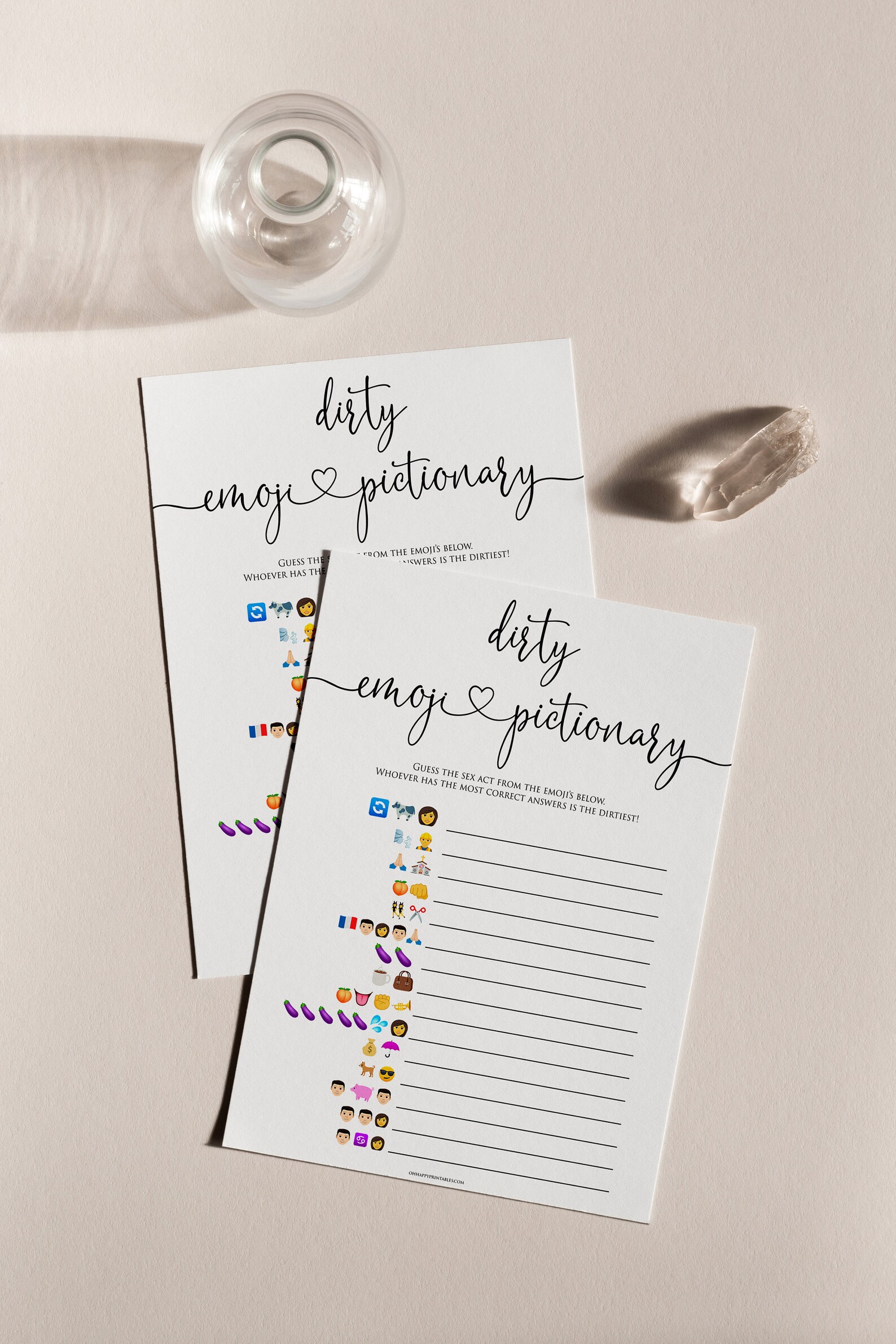 Dirty Emoji Pictionary Bachelorette Party Games Hen Party - Etsy Australia