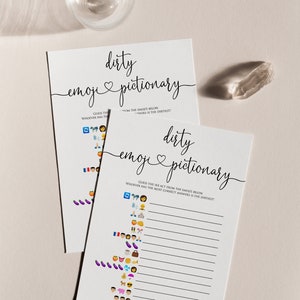 Dirty Emoji Pictionary, Bachelorette Party Games, Hen Party Games, Rude ...