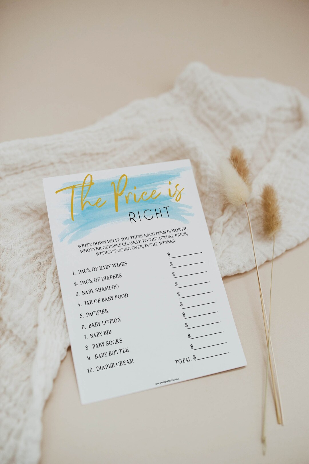 EDITABLE Price is Right Baby Shower Game Printable Baby - Etsy