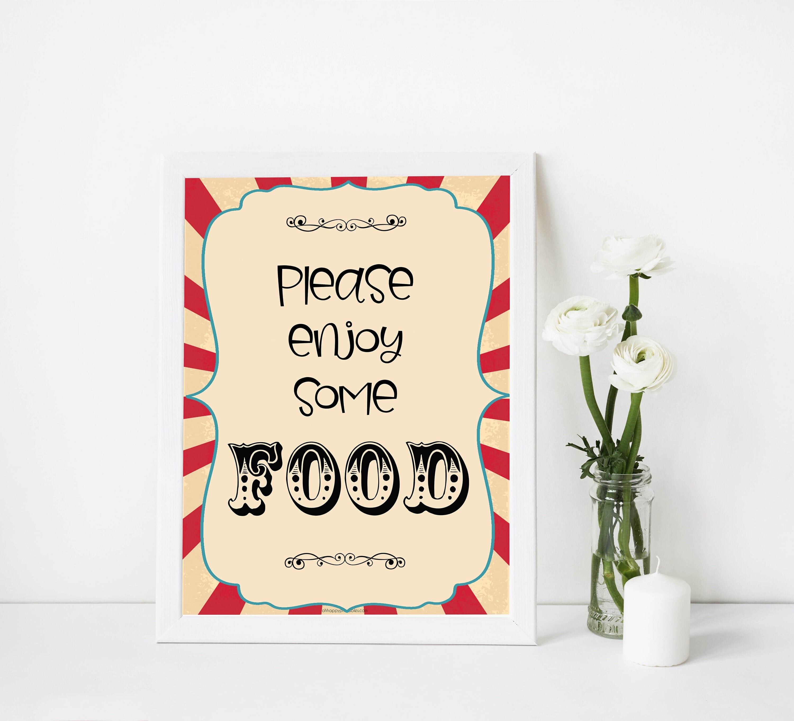Circus Food Baby Shower Signs Carnival Food Baby Shower Sign - Etsy