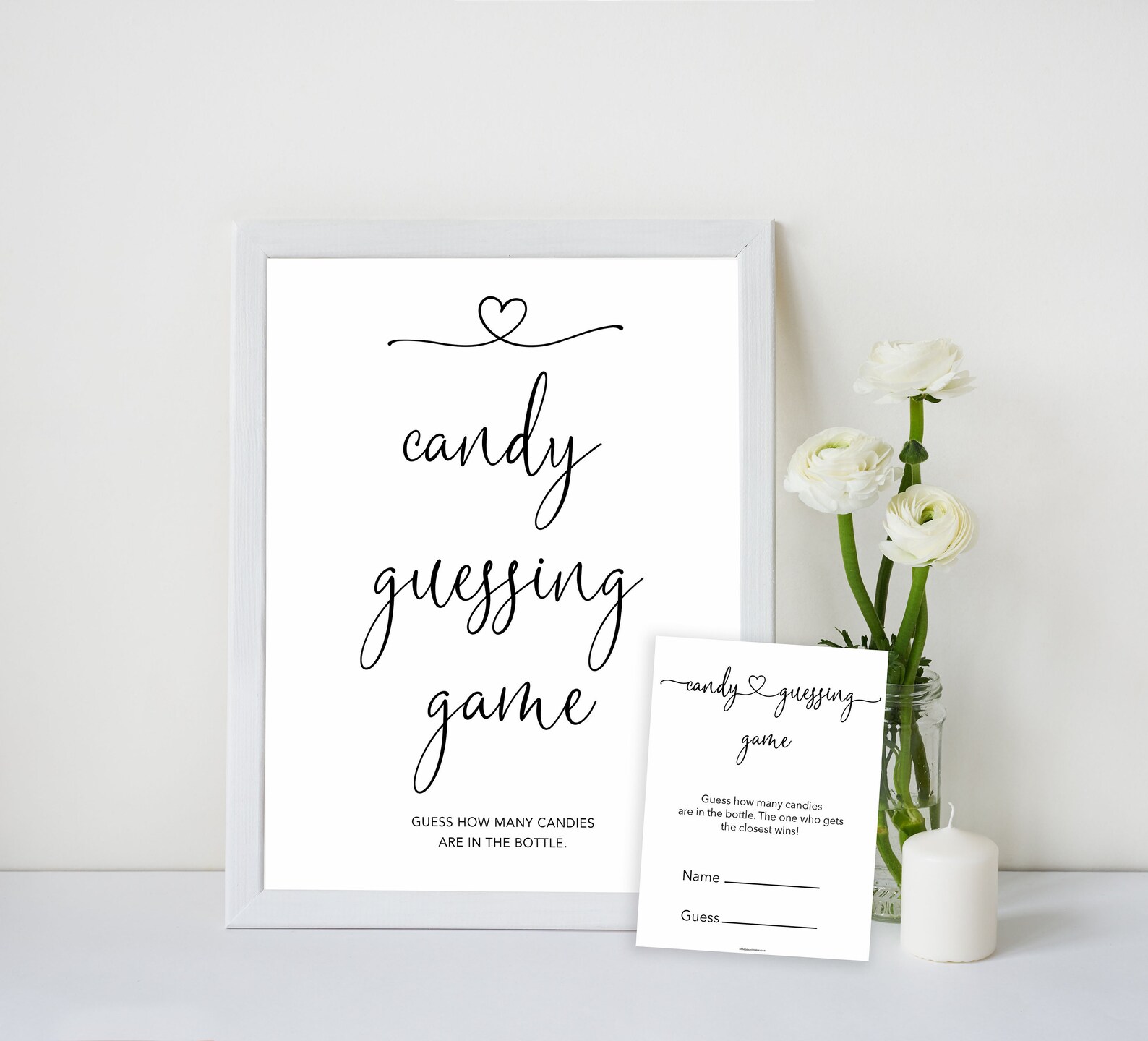 Minimalist Candy Guessing Game Printable Baby Games Candy - Etsy