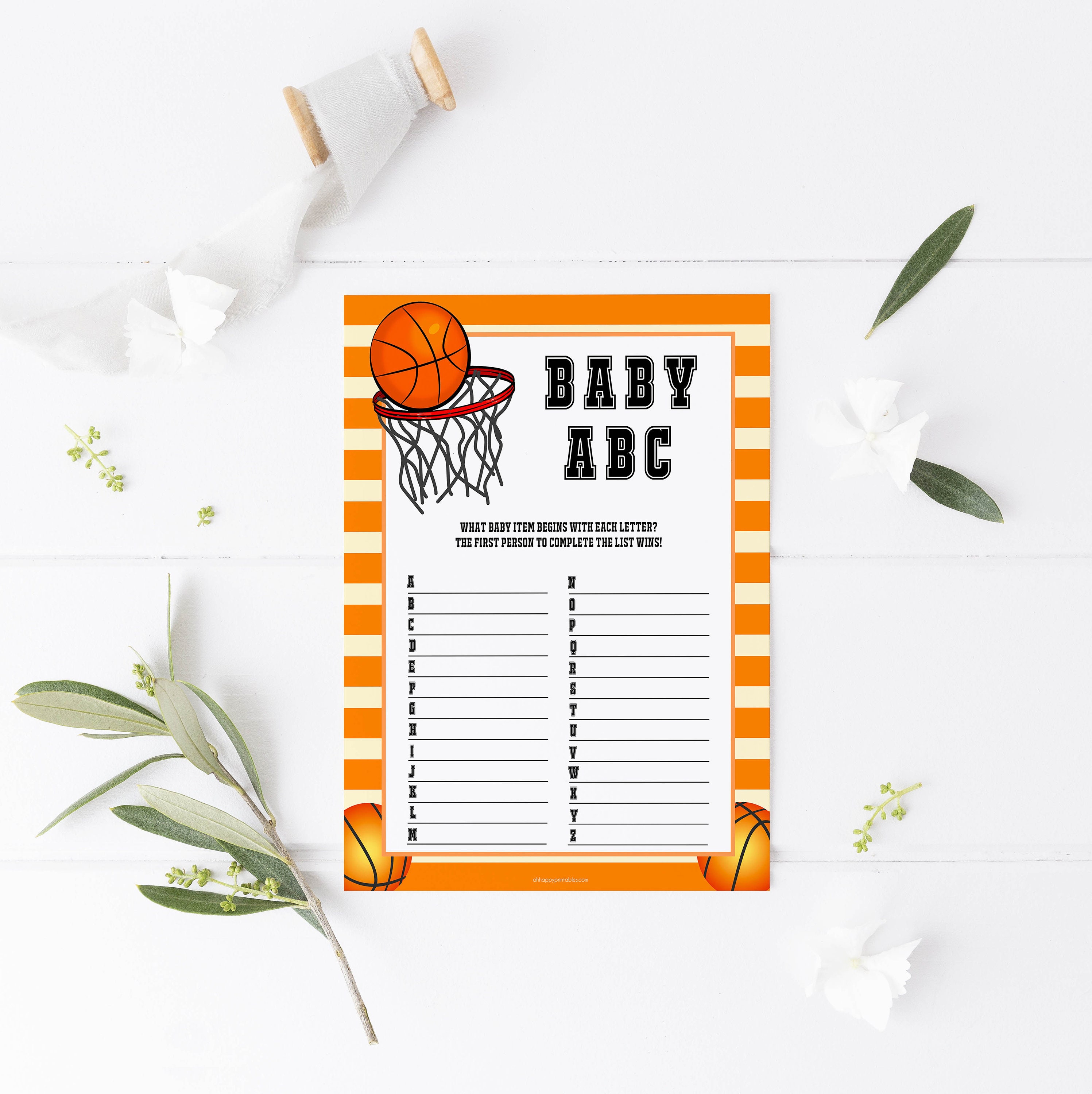 Baby ABC Game Baby Shower Game Printable Baby Shower Games | Etsy