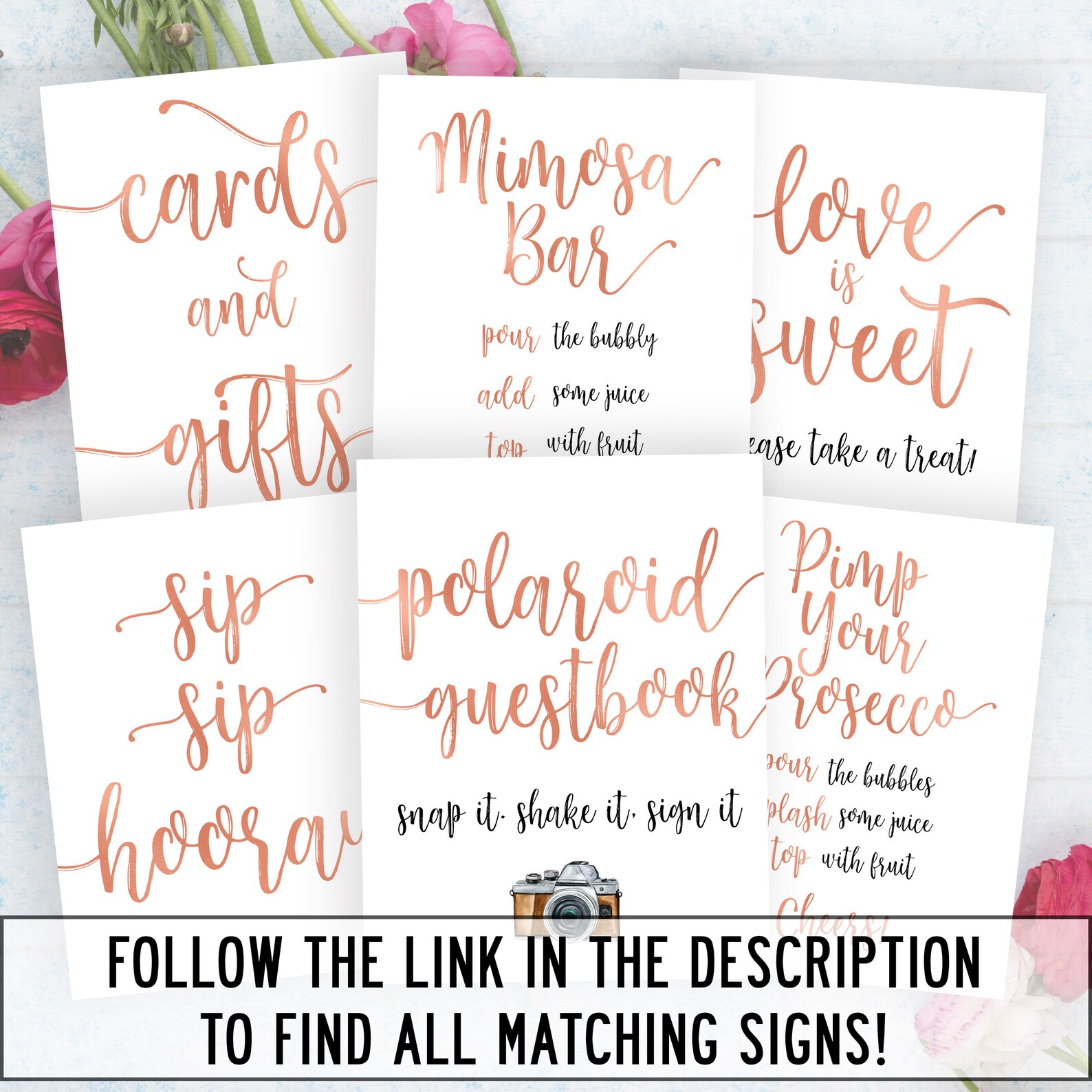 Rose Gold Meet the Maids Sign Rose Gold Bridal Shower Signs | Etsy