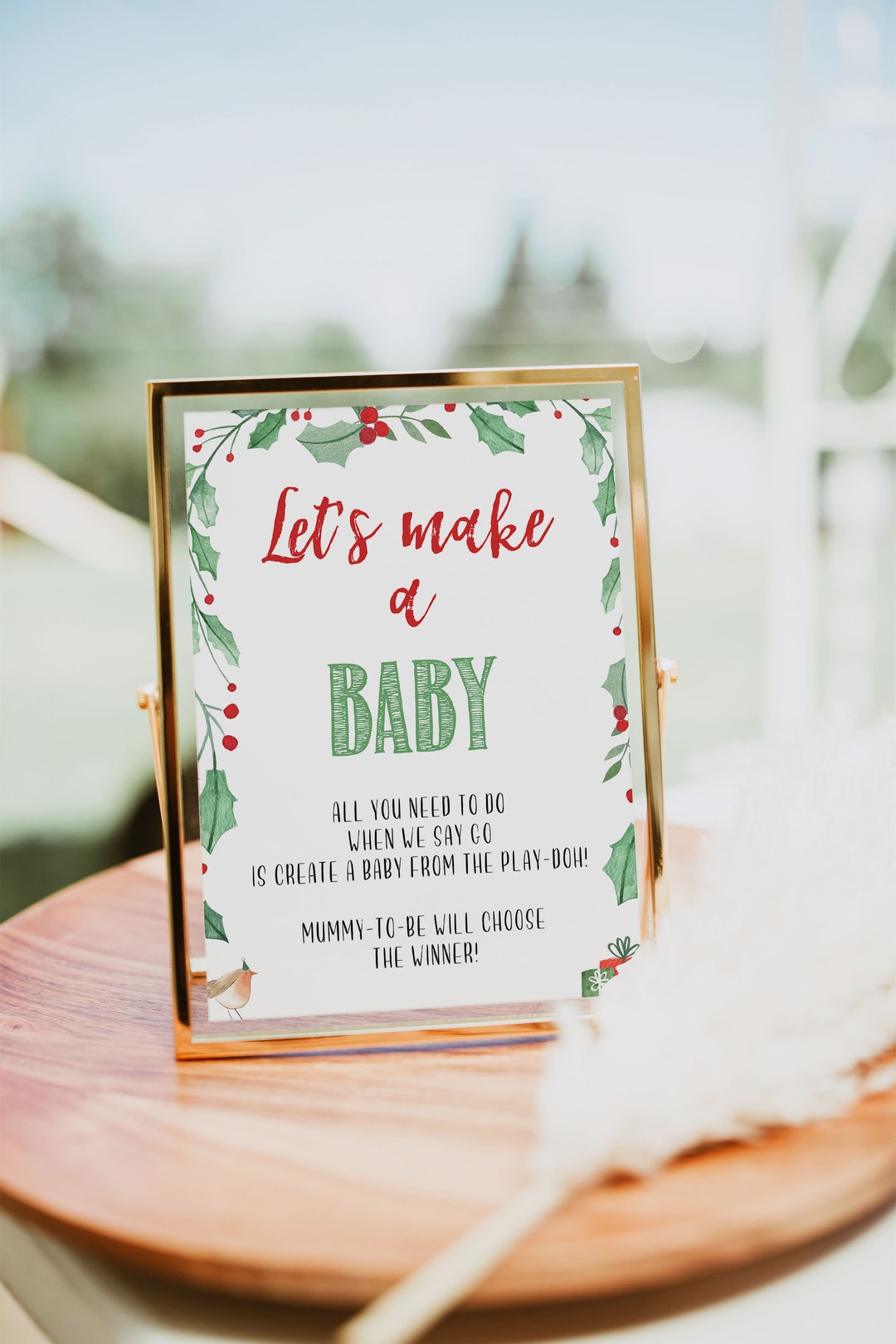 Christmas Lets Make A Baby Game, Printable Baby Games, Festive Make A ...