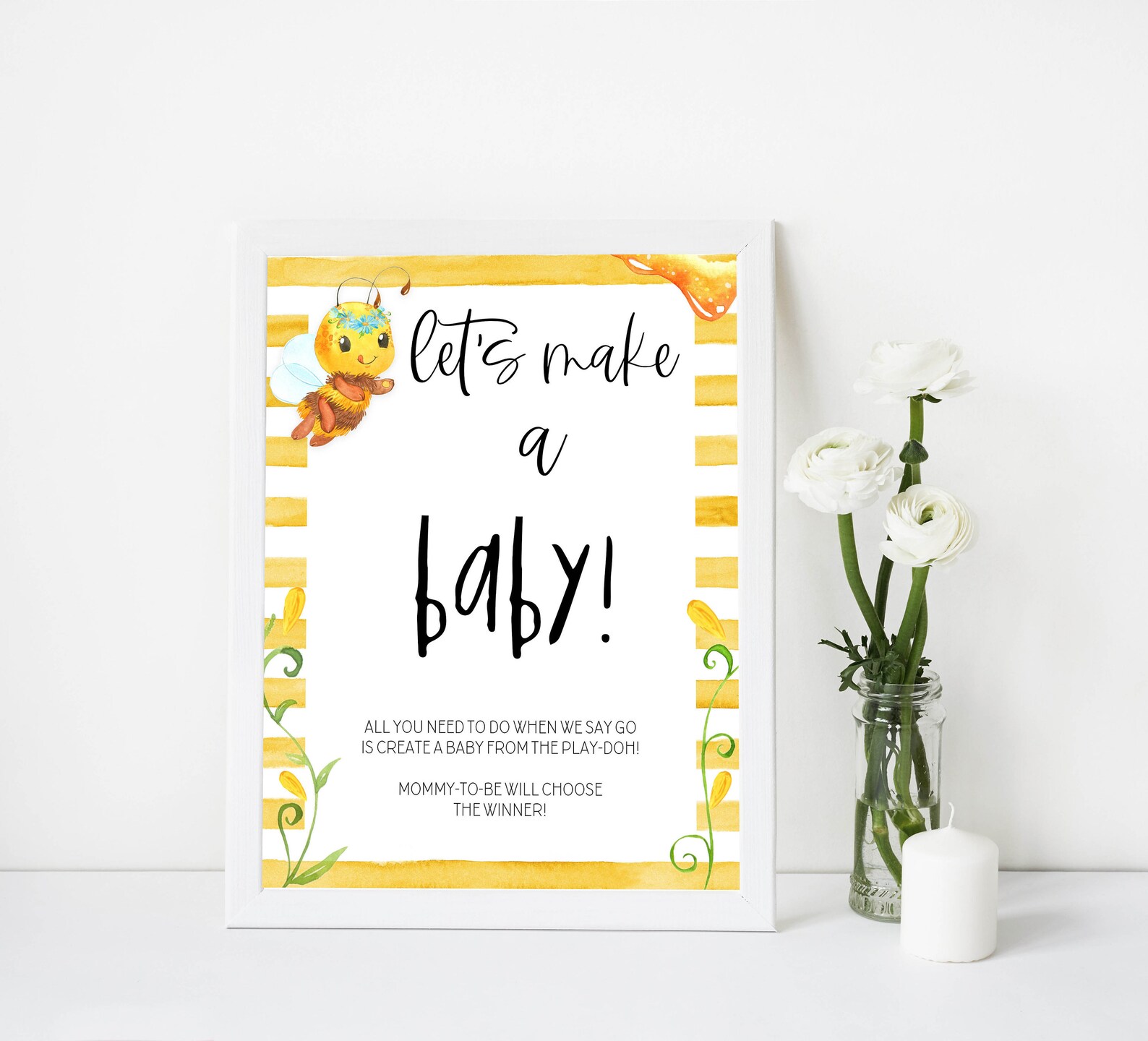 Lets Make A Baby Game Printable Baby Shower Games Mommy to - Etsy