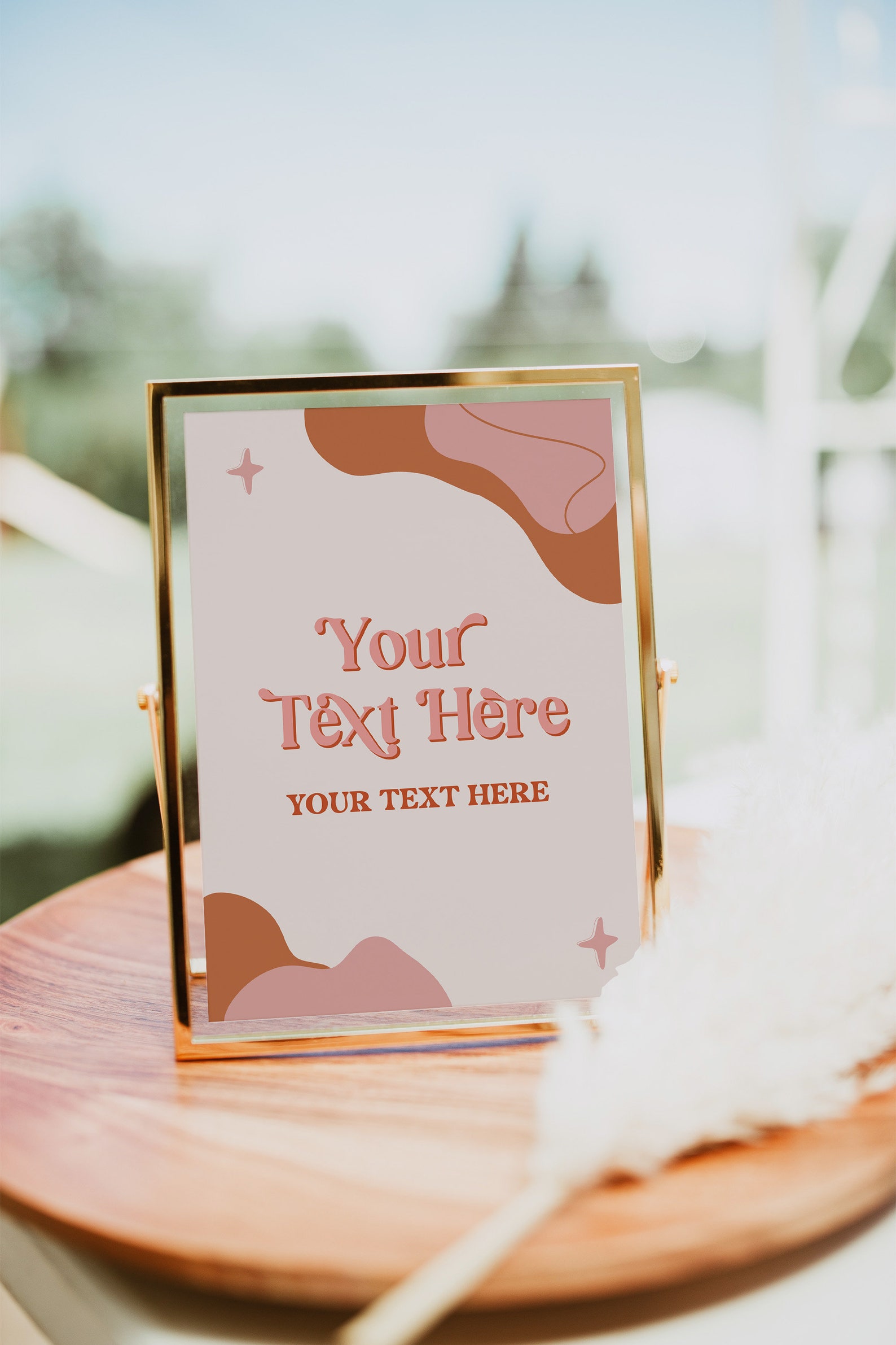 RETRO 70s Fully Editable Printable Sign Printable Table - Etsy