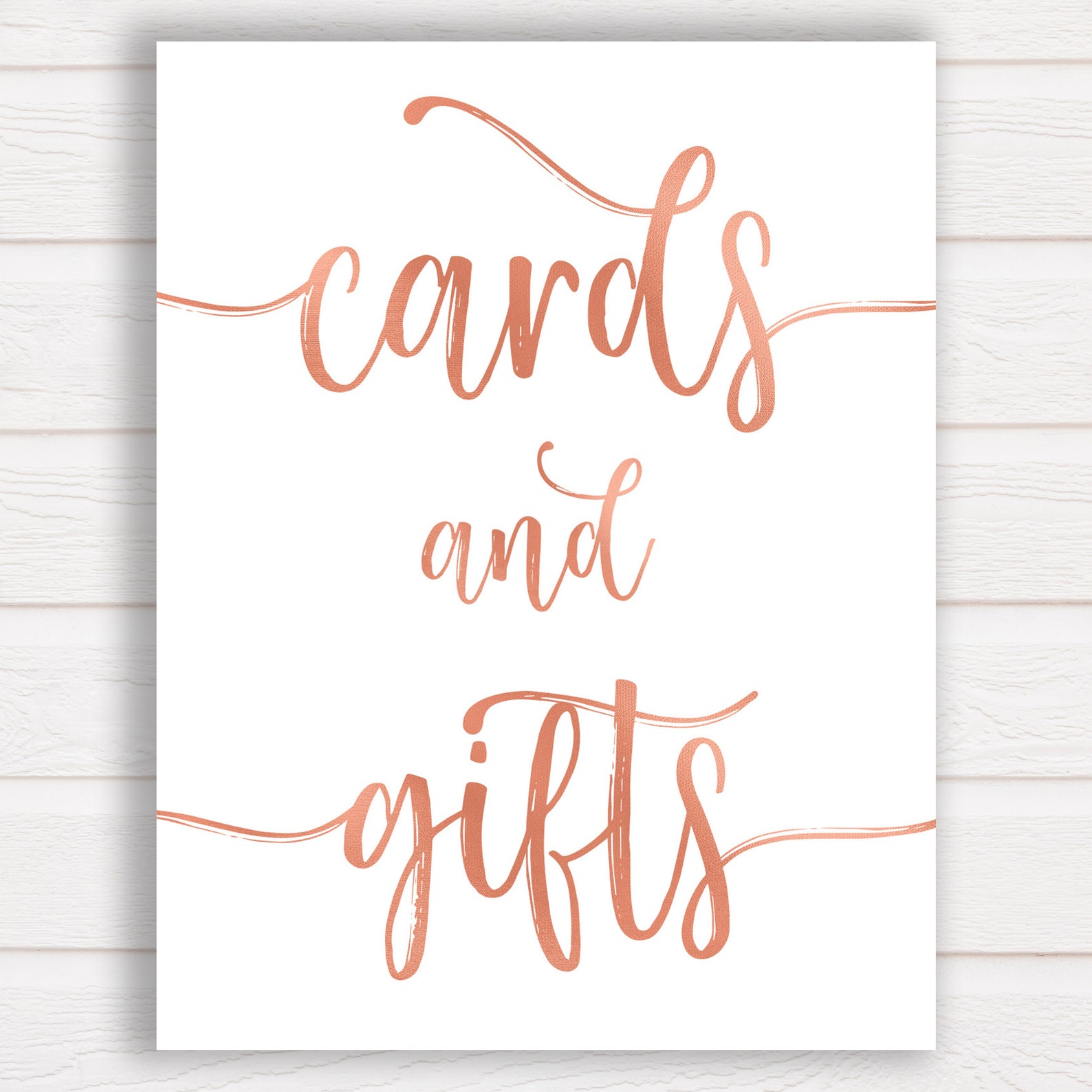 Cards & Gifts Sign in Rose Gold Rose Gold Cards and Gifts | Etsy