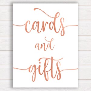 Cards & Gifts Sign in Rose Gold Rose Gold Cards and Gifts | Etsy