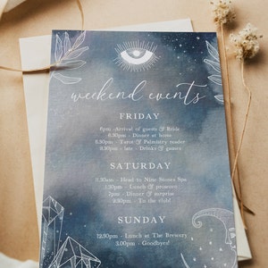 LUNA Celestial Bachelorette Party Invitation, Witchy Bachelorette ...