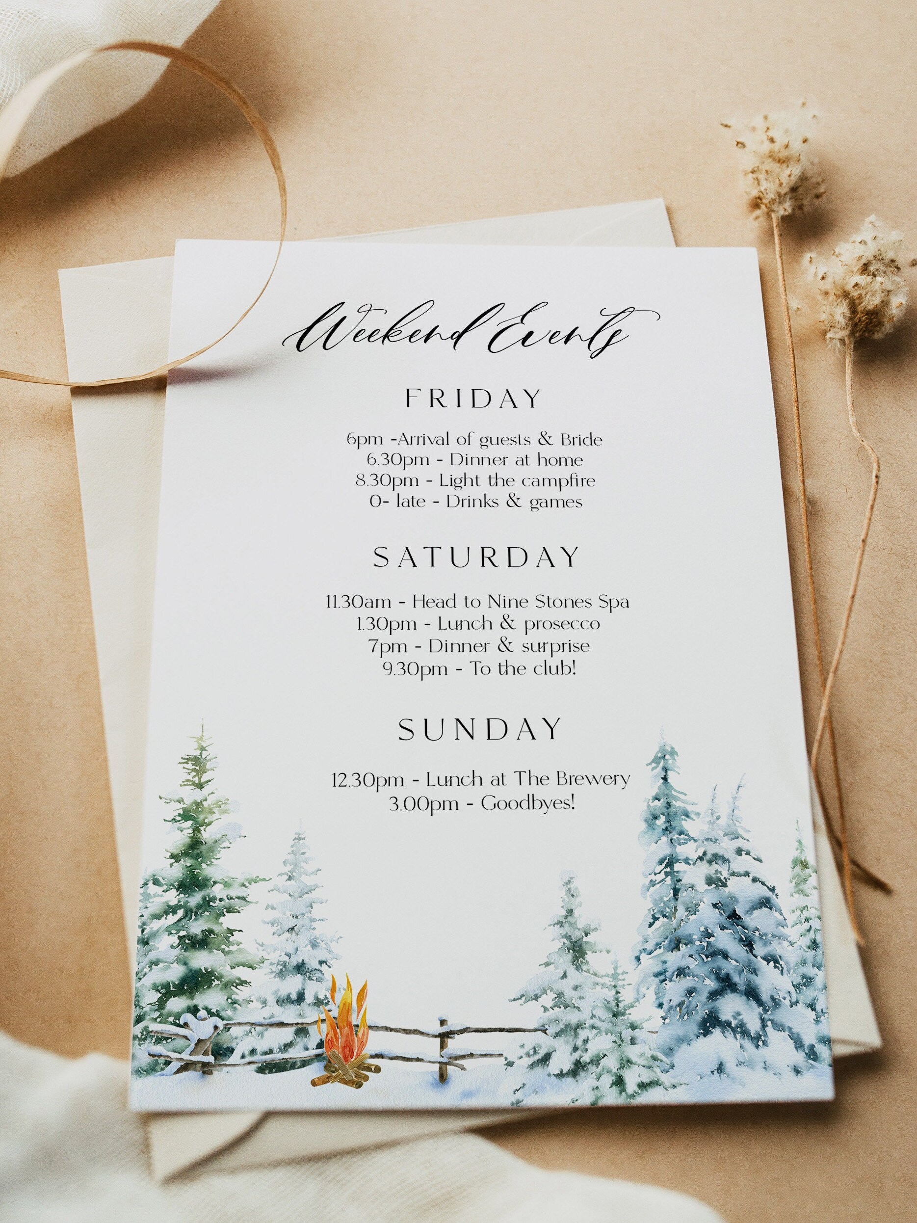 OREGON Cabin Bachelorette Invitation Winter Bachelorette - Etsy