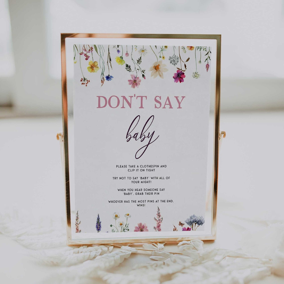 Don't Say Baby Don't Say Baby Sign Printable Baby - Etsy