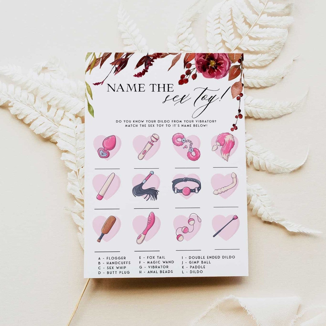 AUTUMN DIRTY Bachelorette Party Game Name That Sex Toy Fun - Etsy