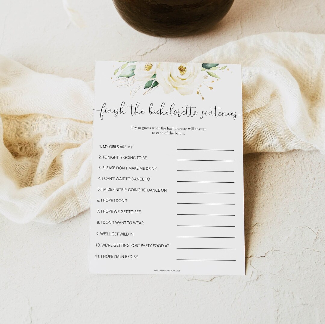 Bachelorette Party Game, Printable Bachelorette Party Game ...