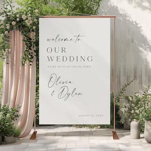 PRINTED + SHIPPED Large Wedding Welcome Sign, Welcome to Our Wedding ...