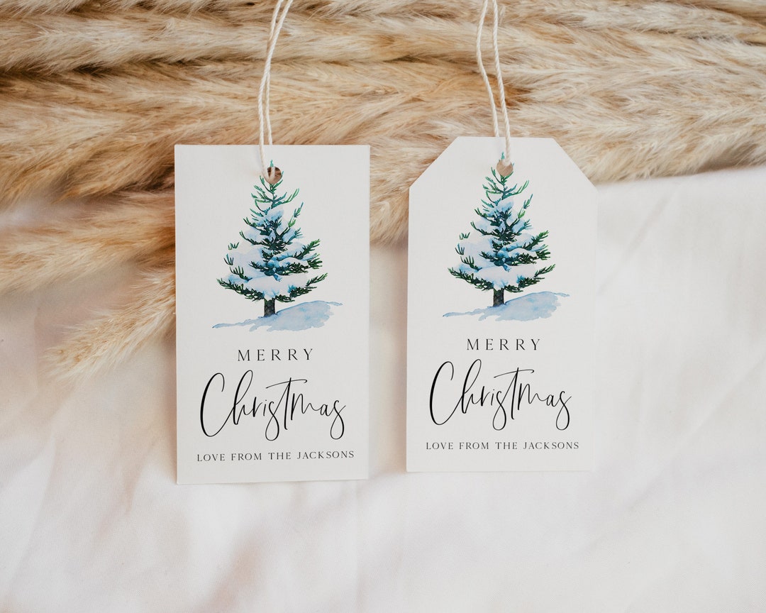 Merry Christmas Editable Gift Tag, Printable Christmas Gift Tag ...