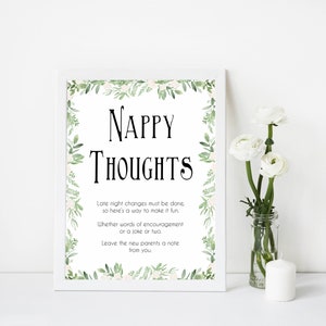 Nappy Thoughts Game, Late Night Nappies Game, Printable Baby Shower ...