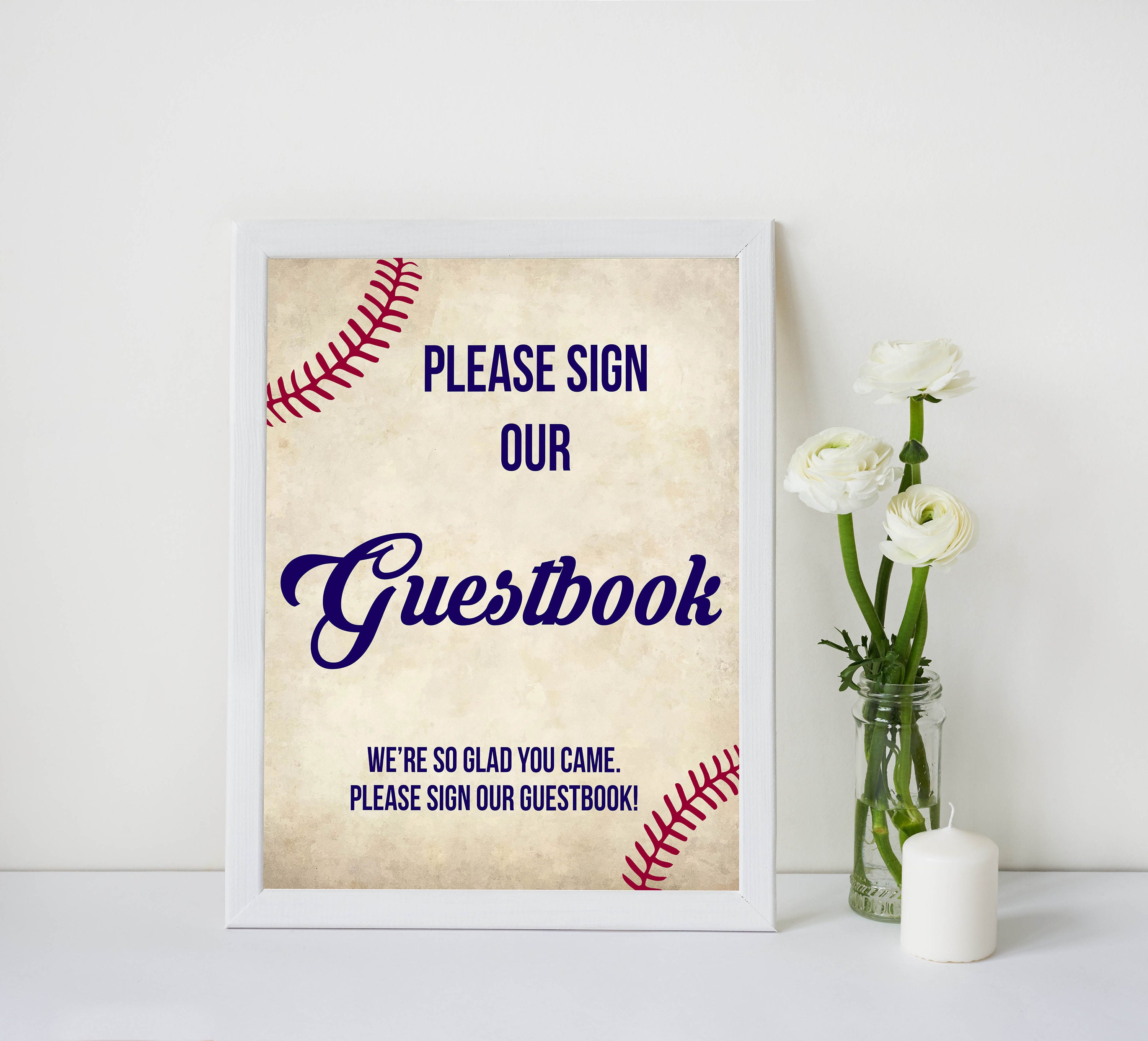 Baseball Baby Shower Signs Baby Shower Sign Printable Baby | Etsy