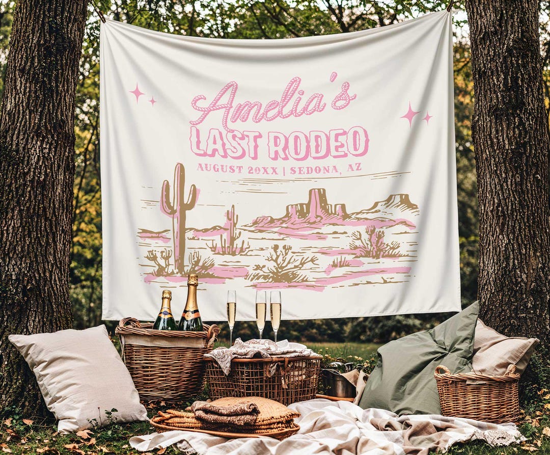 Her Last Rodeo Bachelorette Party Welcome Backdrop, Last Rodeo ...