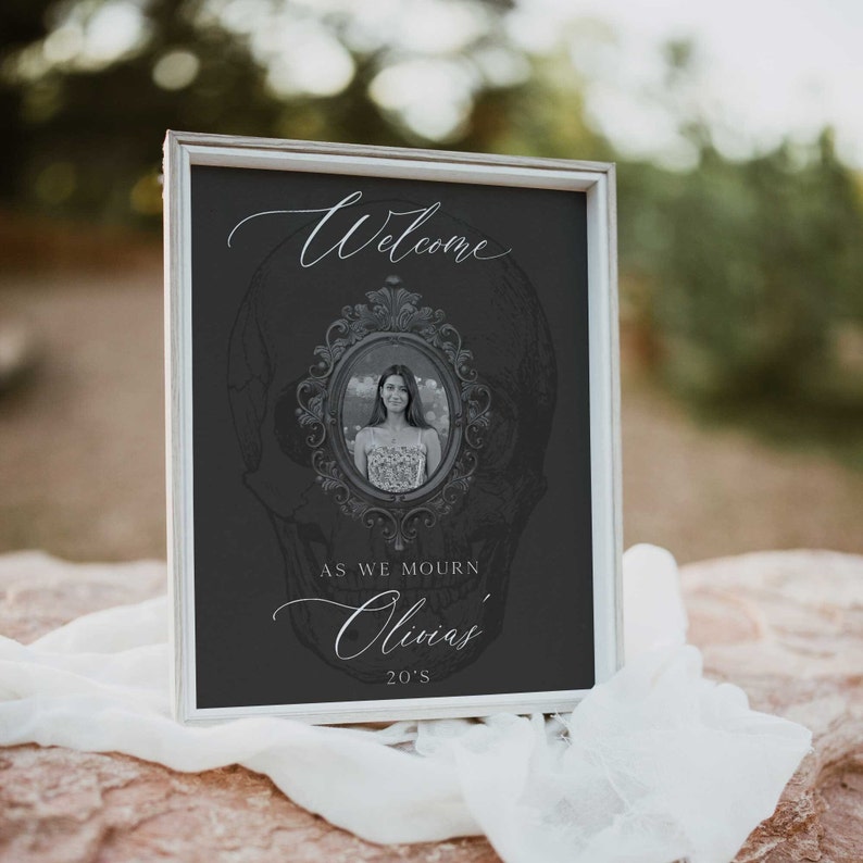Death to My 20s Party Welcome Sign Editable Template, Funeral for My ...