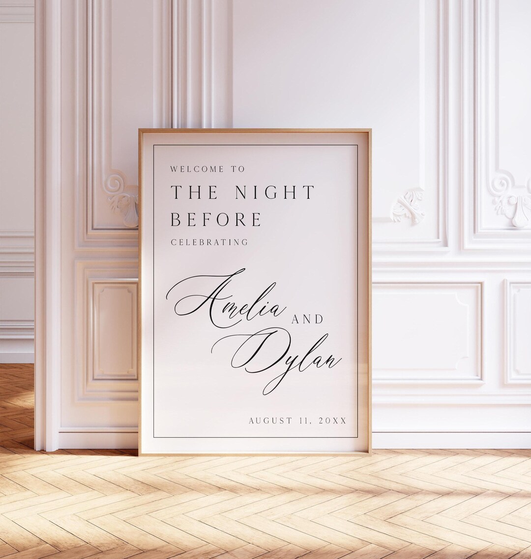 PRINTED + SHIPPED the Night Before Rehearsal Dinner Calligraphy Welcome ...