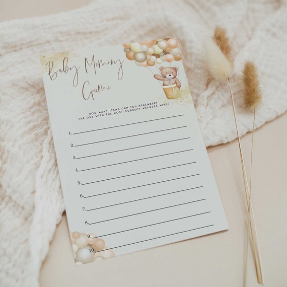 Baby Memory Game Baby Shower Games Printable Baby Shower - Etsy