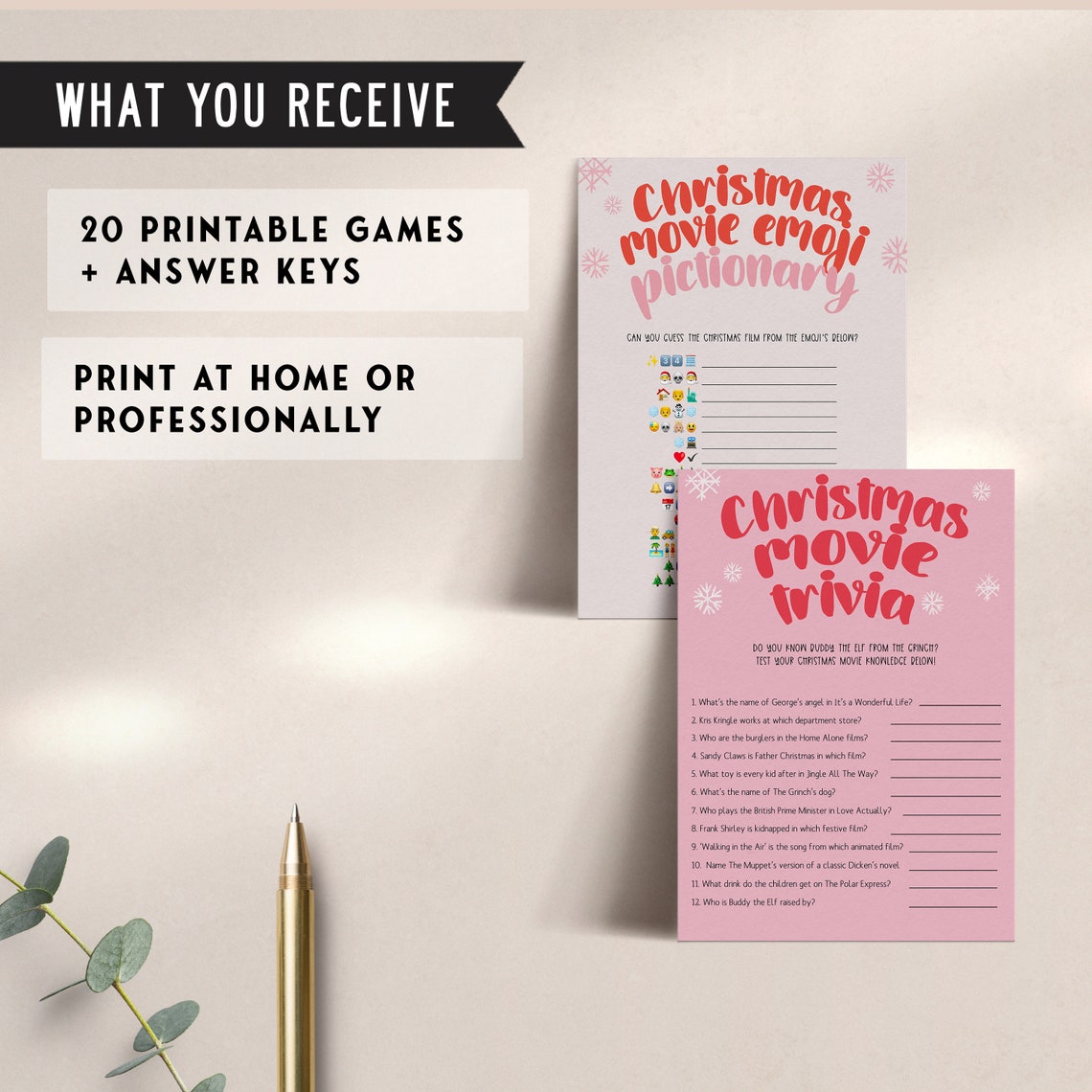 20 Christmas Party Games Bundle, Christmas Party Games Printable ...