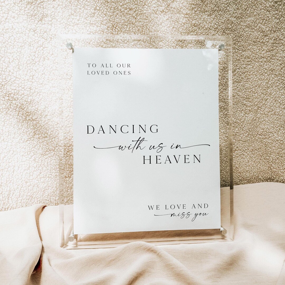 In Memory Table Sign, Wedding Memorial Sign, to Our Loved Ones Who Are ...