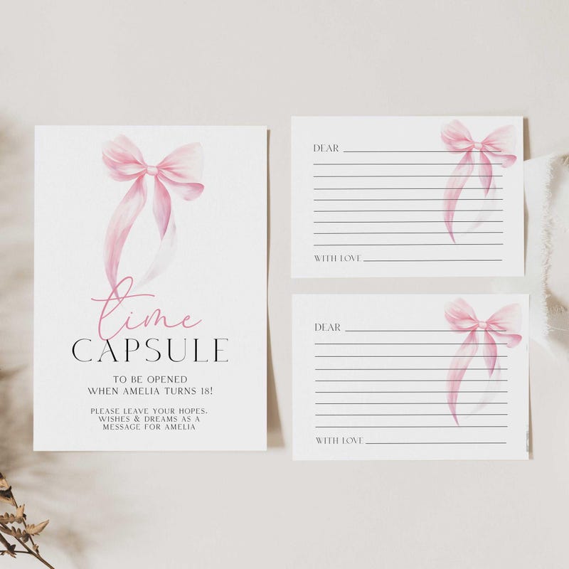 Time Capsule Pink Bows - Etsy UK