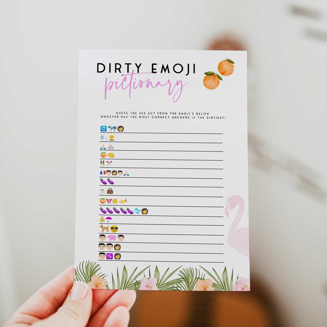 MIAMI Dirty Emoji Pictionary Game, EDITABLE Hen Party Games, Miami ...