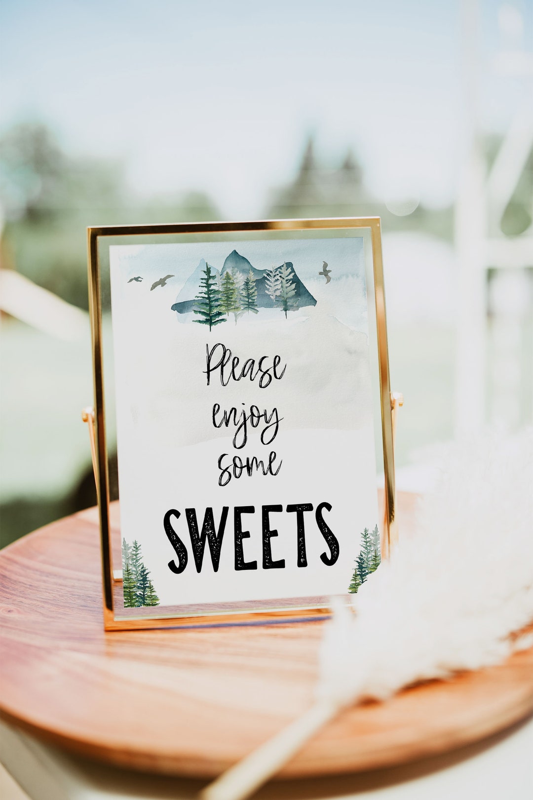 Sweets Baby Shower Table Signs, Printable Baby Shower Decor, Sweets ...