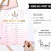 Unicorn Baby Shower Baby Word Scramble Game Printable Baby - Etsy UK