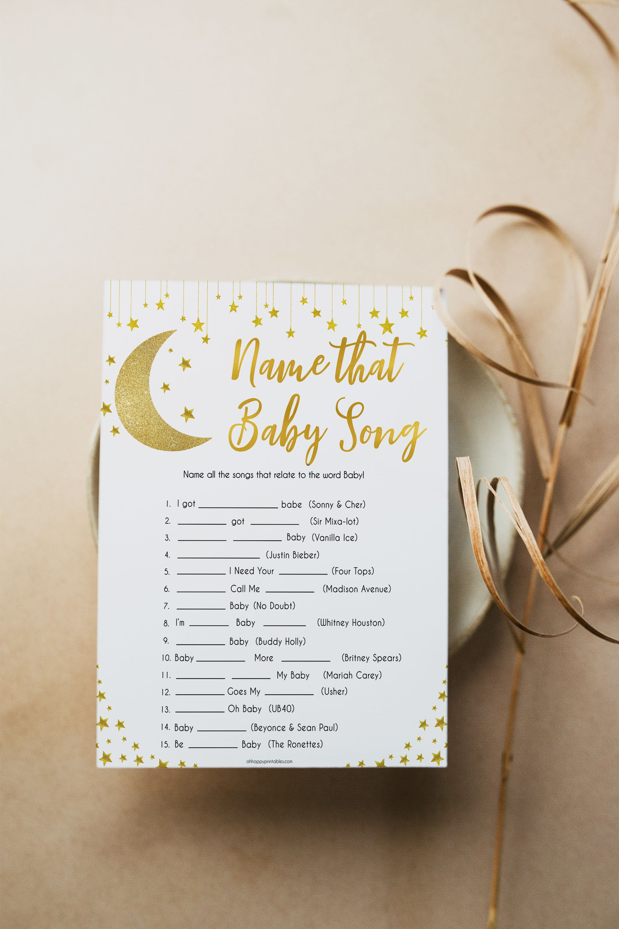 Name That Baby Song Game Printable Baby Shower Games Twinkle - Etsy