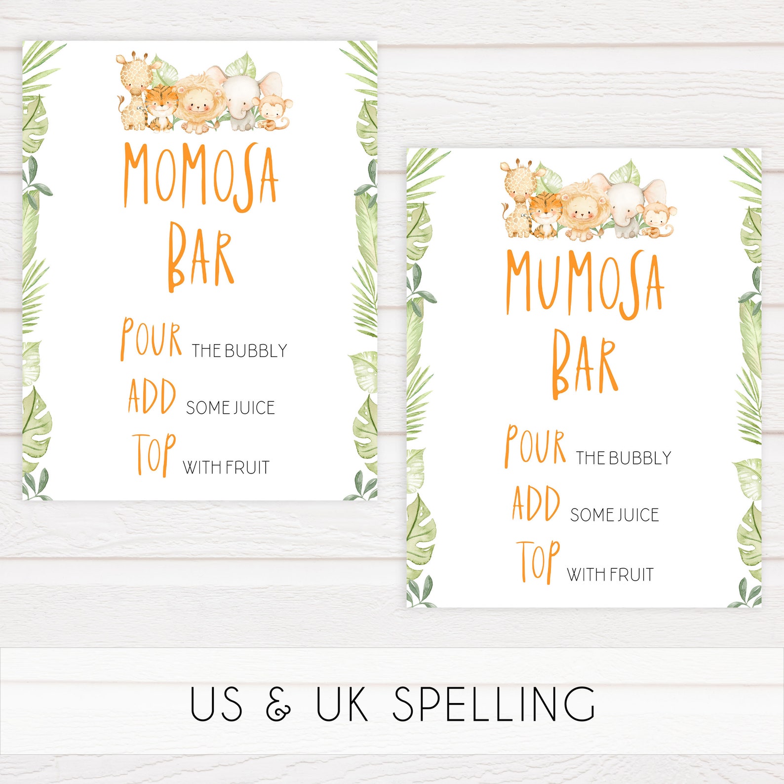 Momosa Baby Shower Table Signs Printable Baby Shower Signs | Etsy