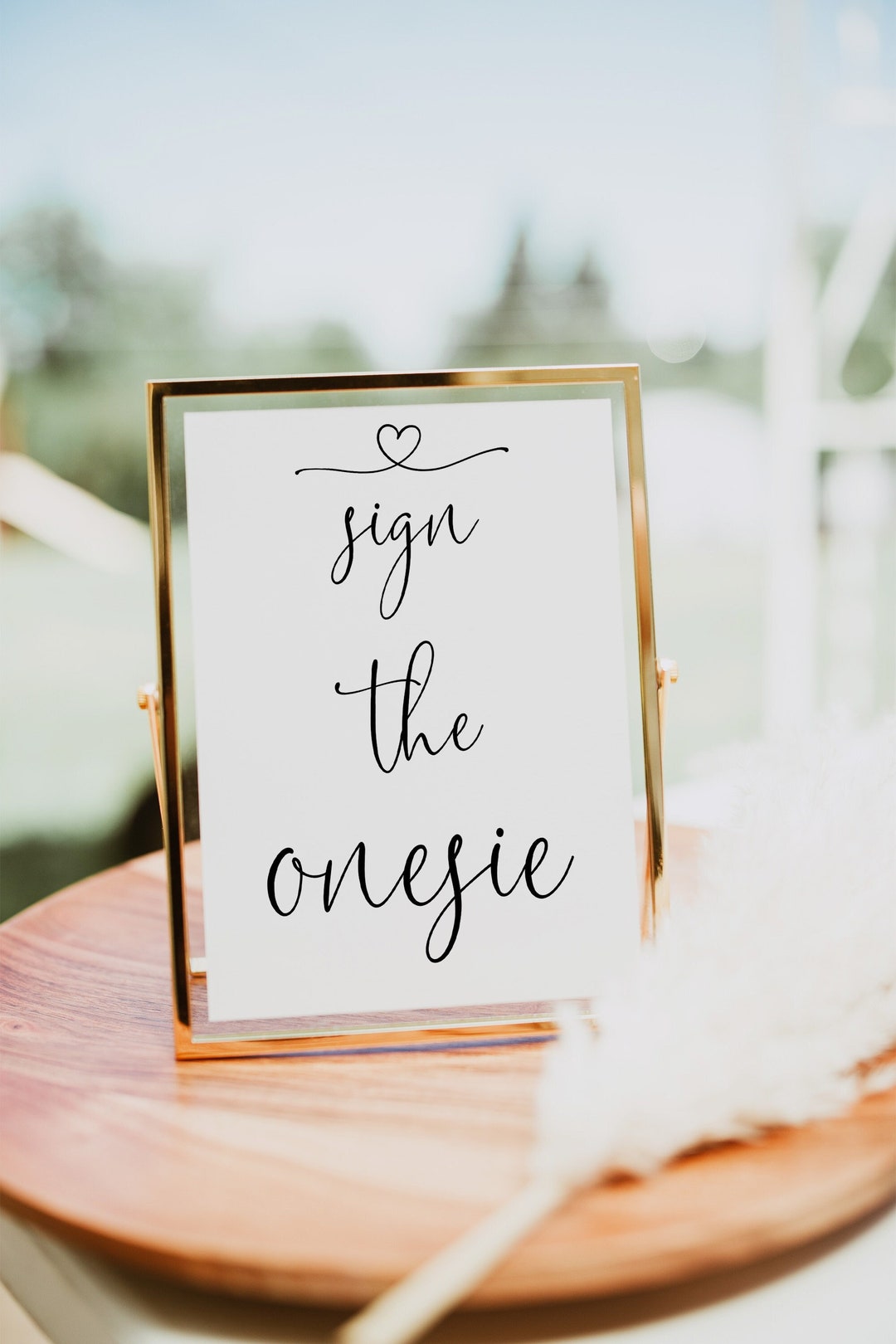 Minimalist Please Sign the Onesie, Sign the Onesie Baby Shower Sign ...