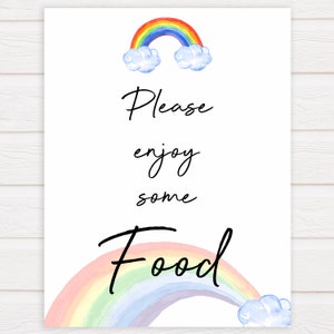 Rainbow Food Baby Shower Signs Food Baby Shower Sign Rainbow - Etsy
