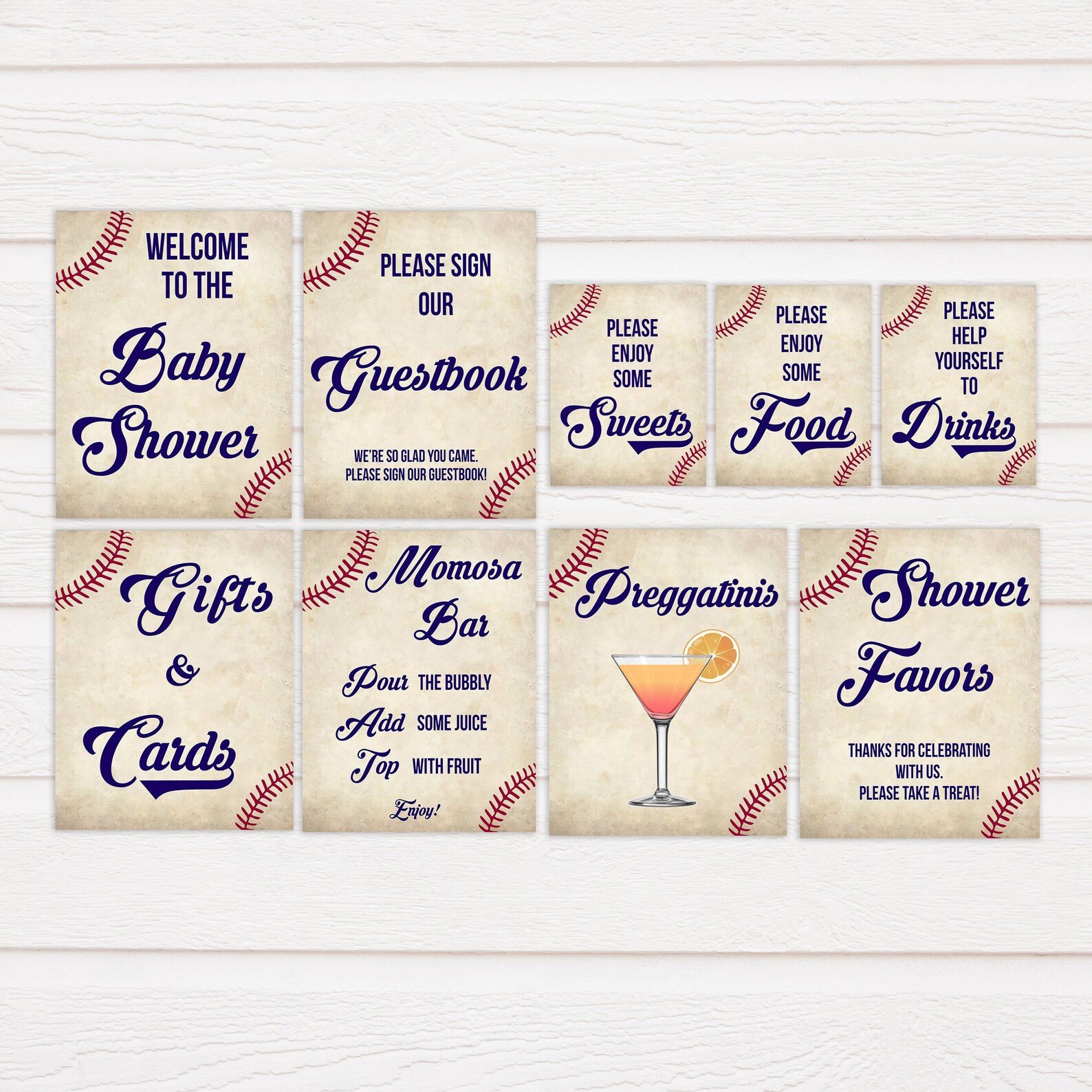 Baseball Baby Shower Signs Baby Shower Sign Printable Baby | Etsy