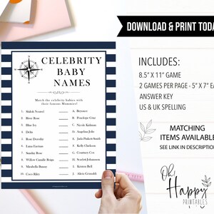Nautical Baby Shower, Celebrity Baby Names, Printable Baby Shower Games ...