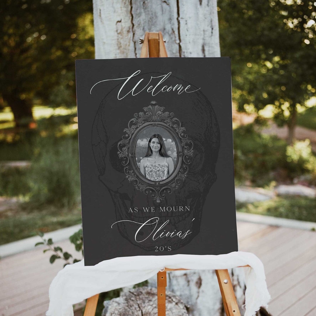 Death to My 20s Party Welcome Sign Editable Template, Funeral for My ...