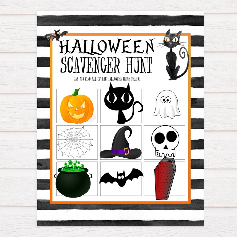 Halloween Scavenger Hunt for Kids Trick or Treat Game - Etsy