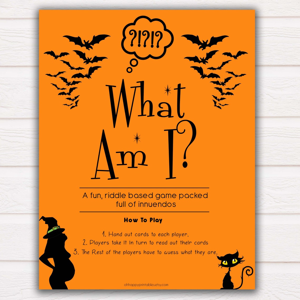 24 What Am I Innuendo Baby Shower Games Innuendo Riddle | Etsy