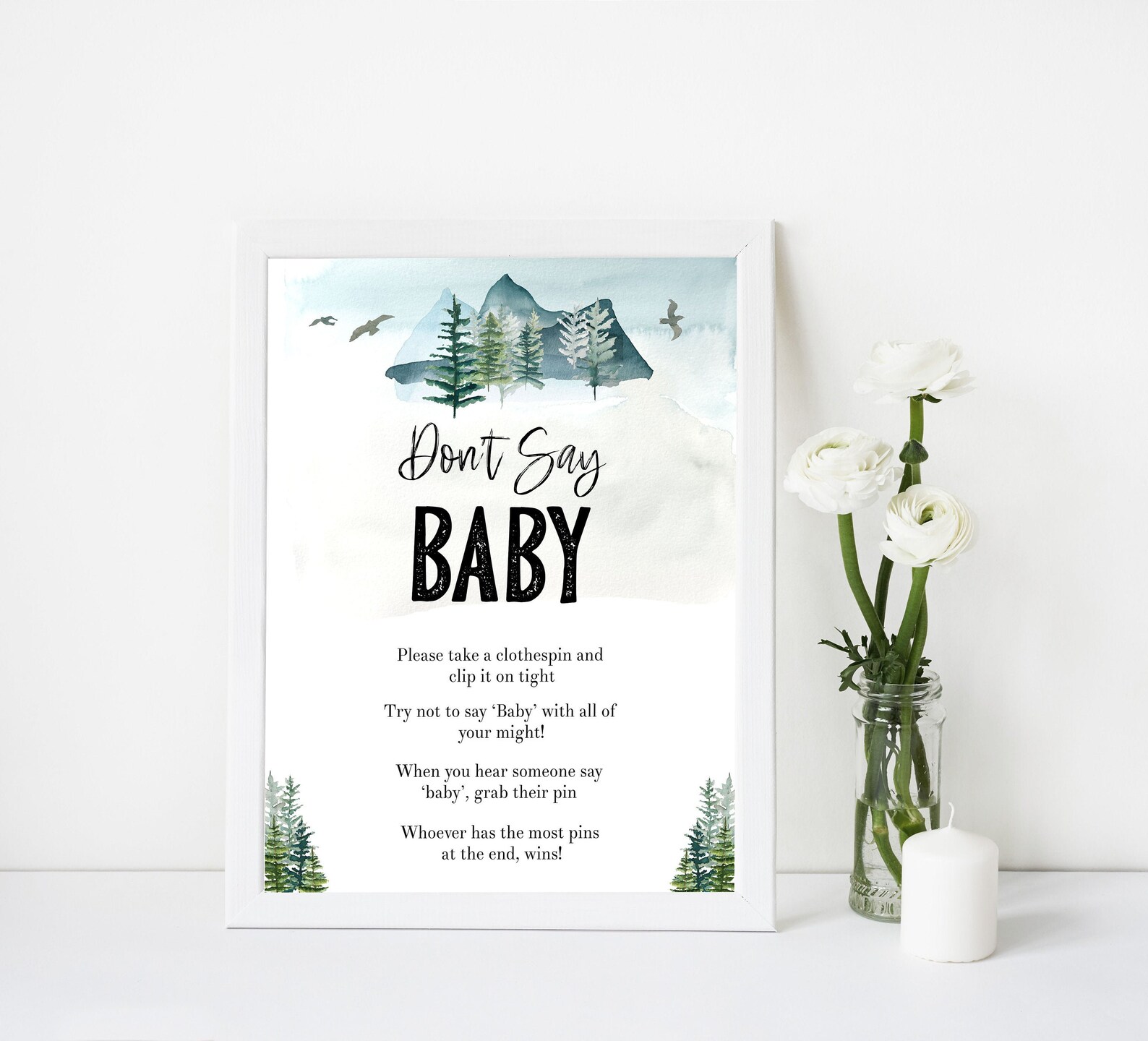 Dont Say Baby Game Printable Baby Shower Games Adventure - Etsy