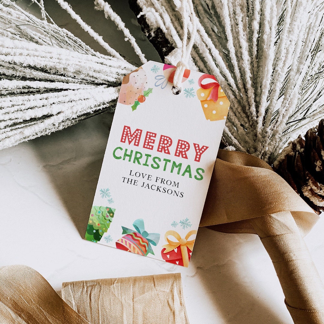 EDITABLE Christmas Gift Tag Printable, Printable Christmas Gift Tag ...